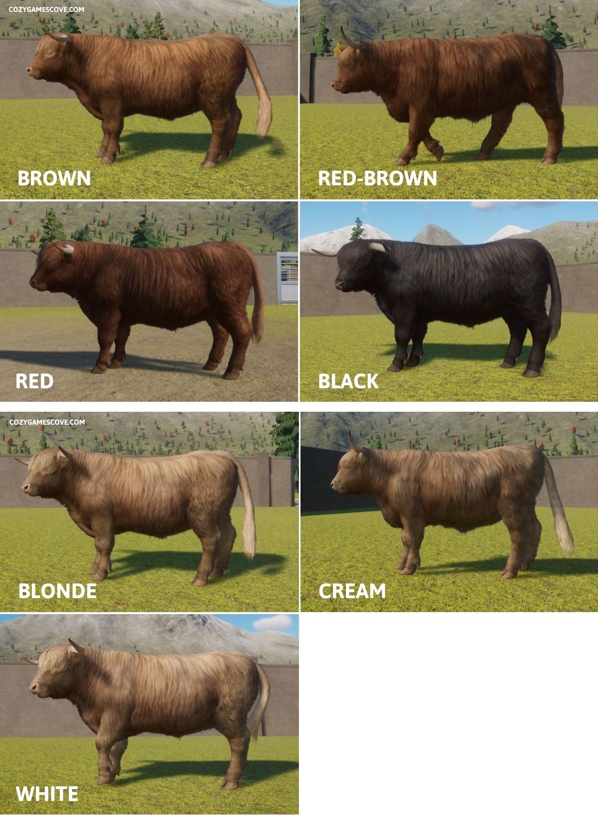 A Complete List of Animals & Colours in the Planet Zoo Barnyard Pack ...